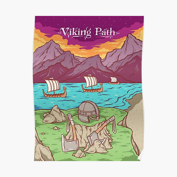 "Colored Viking Path" Poster by VikingPath | Redbubble