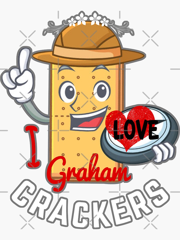 "I love graham crackers shirts gifts and products" Sticker by ...