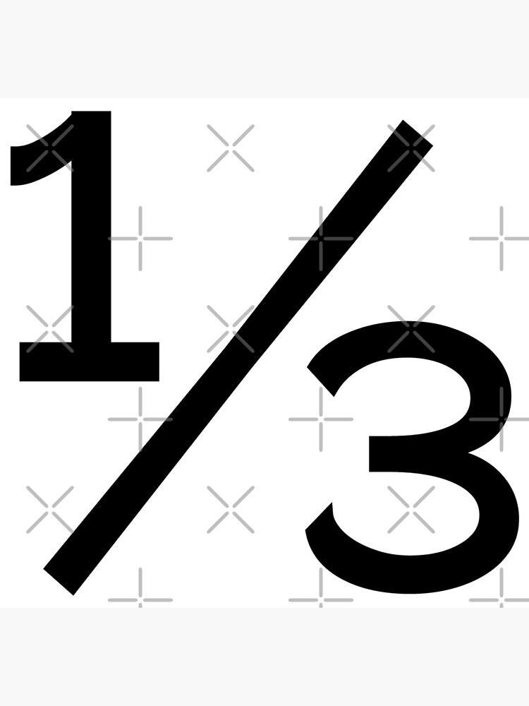 "Simple 1/3 fraction, one third math" Greeting Card for Sale by Swaygo ...