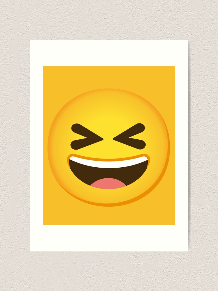 " Emoji Grinning Squinting Face with Open Mouth and Tightly-Closed Eyes ...