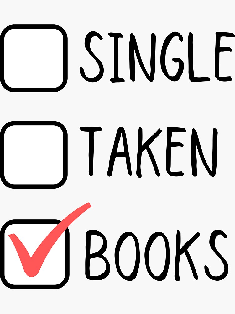 "Single Taken Books" Sticker for Sale by m95sim | Redbubble