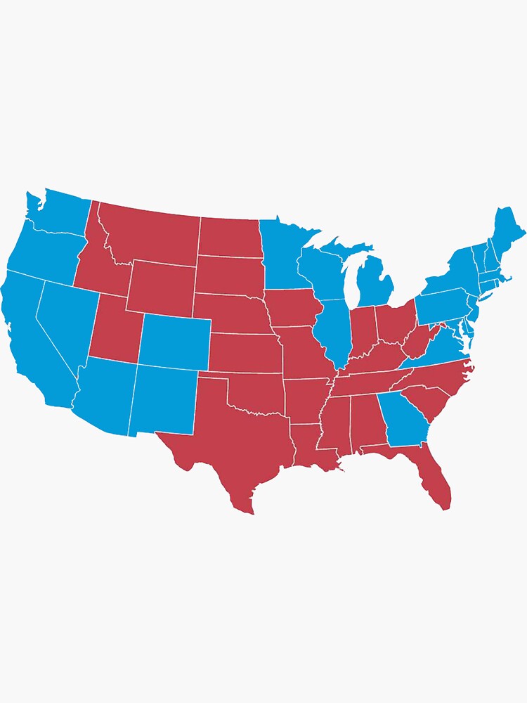 "2020 Electoral Map" Sticker for Sale by mattrego1 | Redbubble