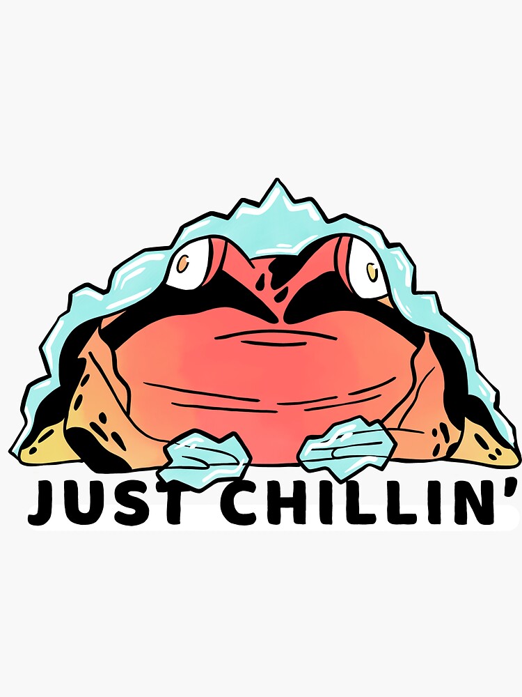 "Just Chillin' Wood Frog" Sticker for Sale by da-ux-designer | Redbubble