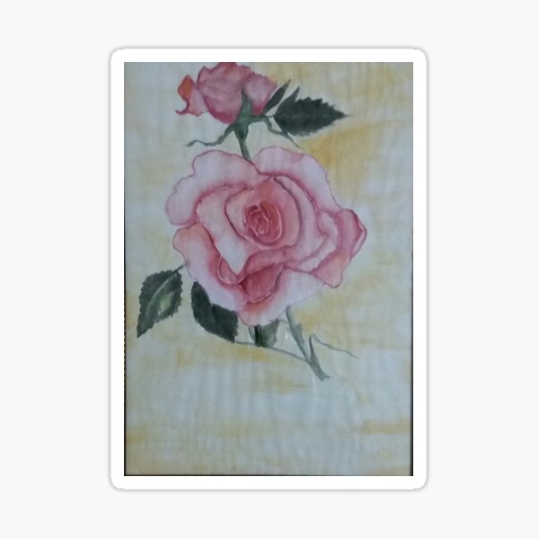 "Rose Flower with bud" Sticker by SRI-NAS | Redbubble
