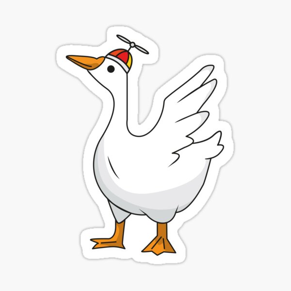 "Goose Propeller hat" Sticker for Sale by Goose-on-tour | Redbubble