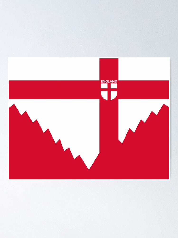 "TEAM ENGLAND RED CROSS BY SUBGIRL" Poster by SUBGIRL | Redbubble
