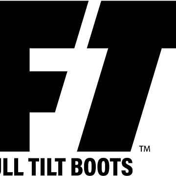 "Full Tilt Boots sticker (logo), Black / white" Sticker by Thesamez ...
