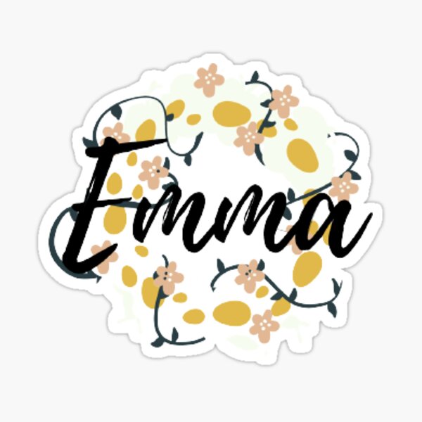 "Emma name" Sticker by H-theballerina | Redbubble