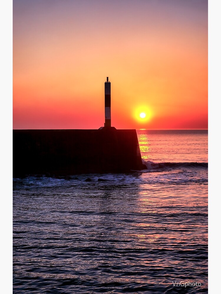 "Sunset Aberystwyth Harbour Lighthouse" Poster by VnGphoto | Redbubble