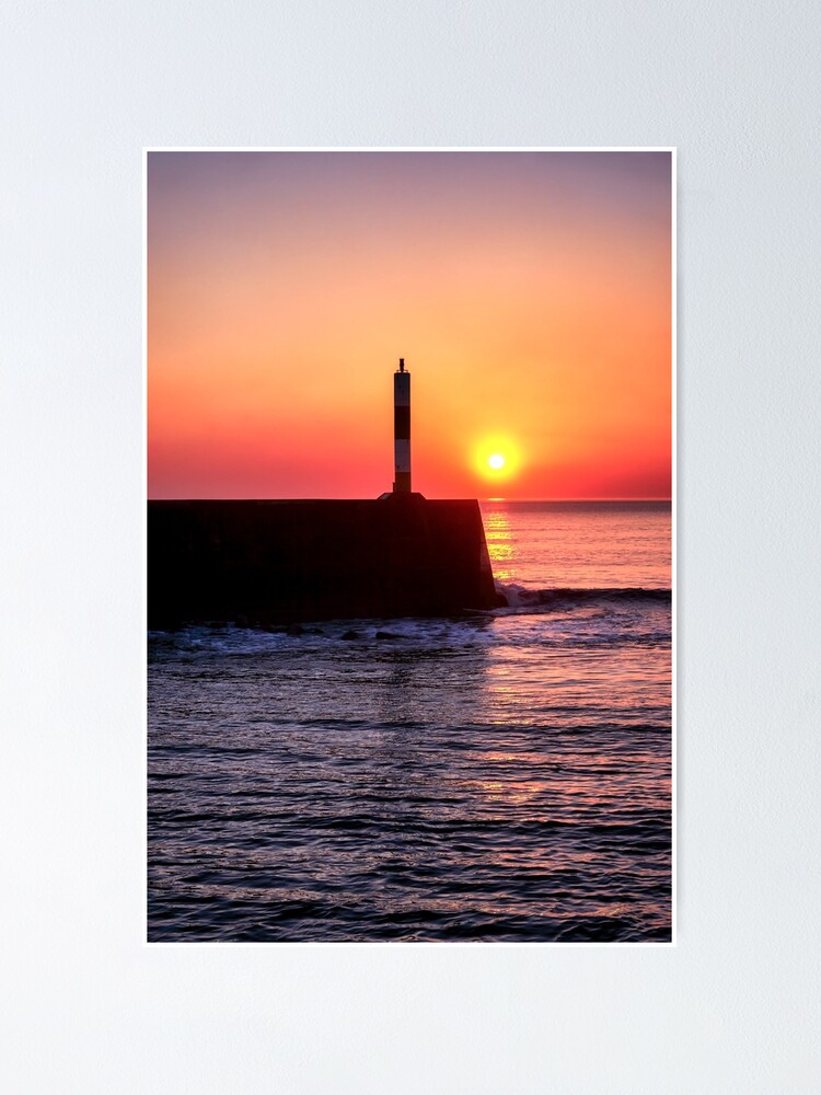 "Sunset Aberystwyth Harbour Lighthouse" Poster by VnGphoto | Redbubble