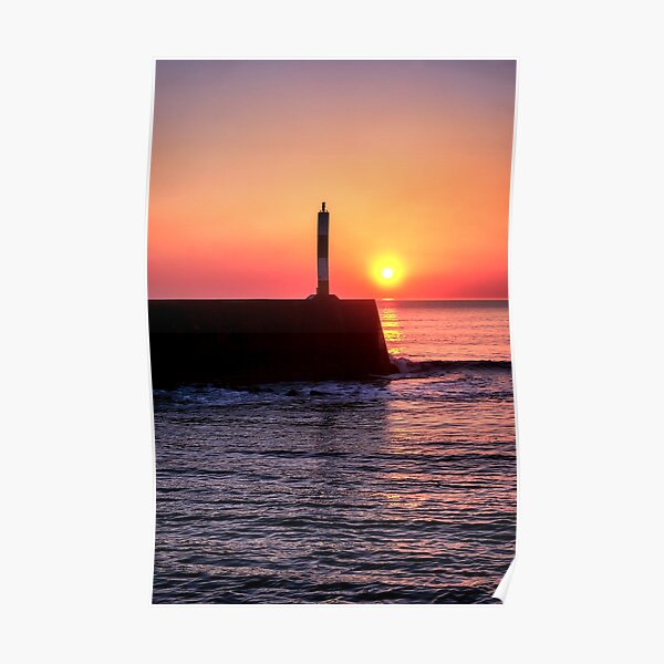 "Sunset Aberystwyth Harbour Lighthouse" Poster by VnGphoto | Redbubble
