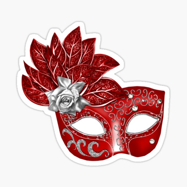 "Mask Masquerade ball Carnival red" Sticker for Sale by azomiross ...