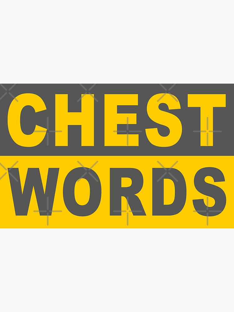 "chest words " Sticker for Sale by 9chaa | Redbubble