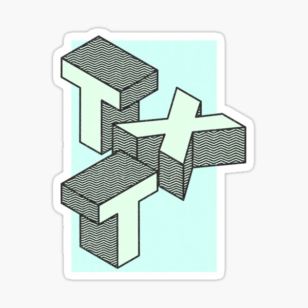"TXT letter isometric" Sticker for Sale by arorar | Redbubble