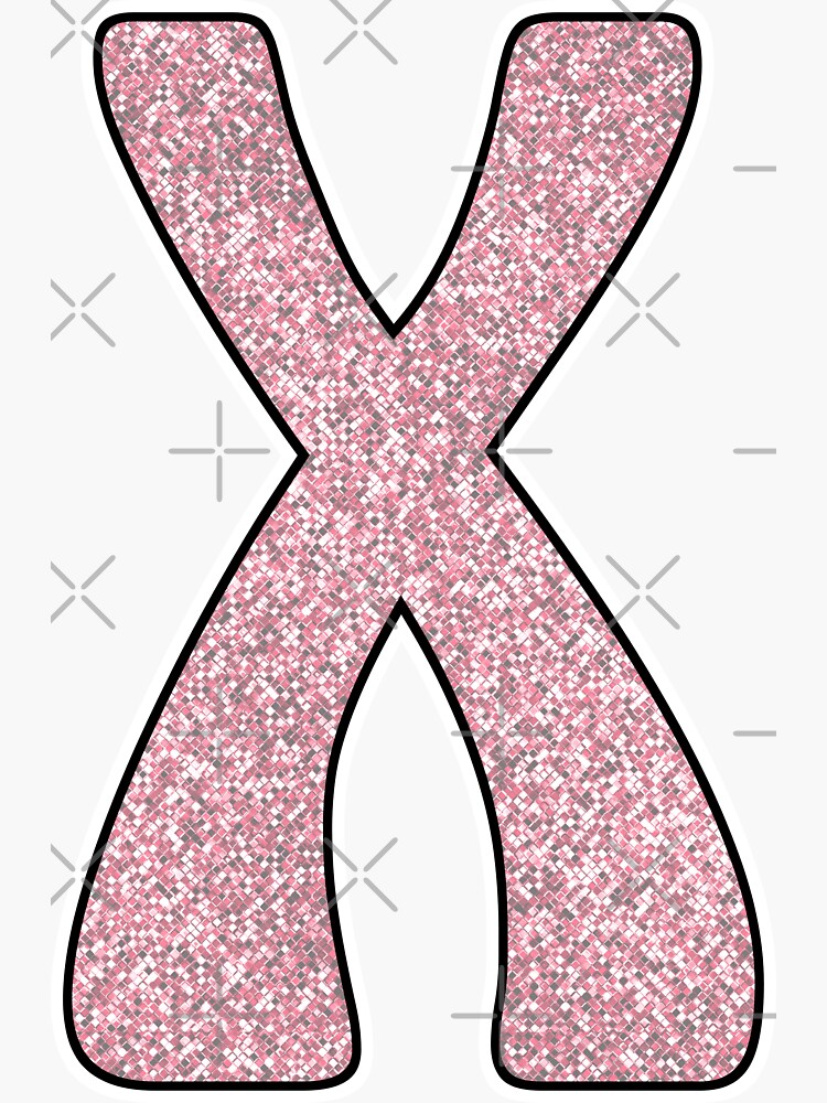 "Pink Letter X Glitter Style Alphabet Initial " Sticker for Sale by ...