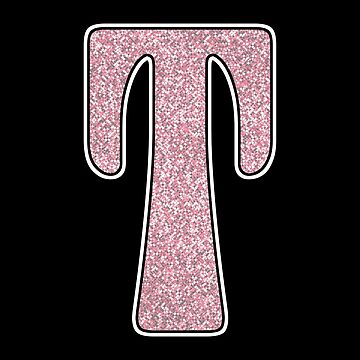 "Pink Letter T Glitter Style Alphabet Initial" Sticker for Sale by ...