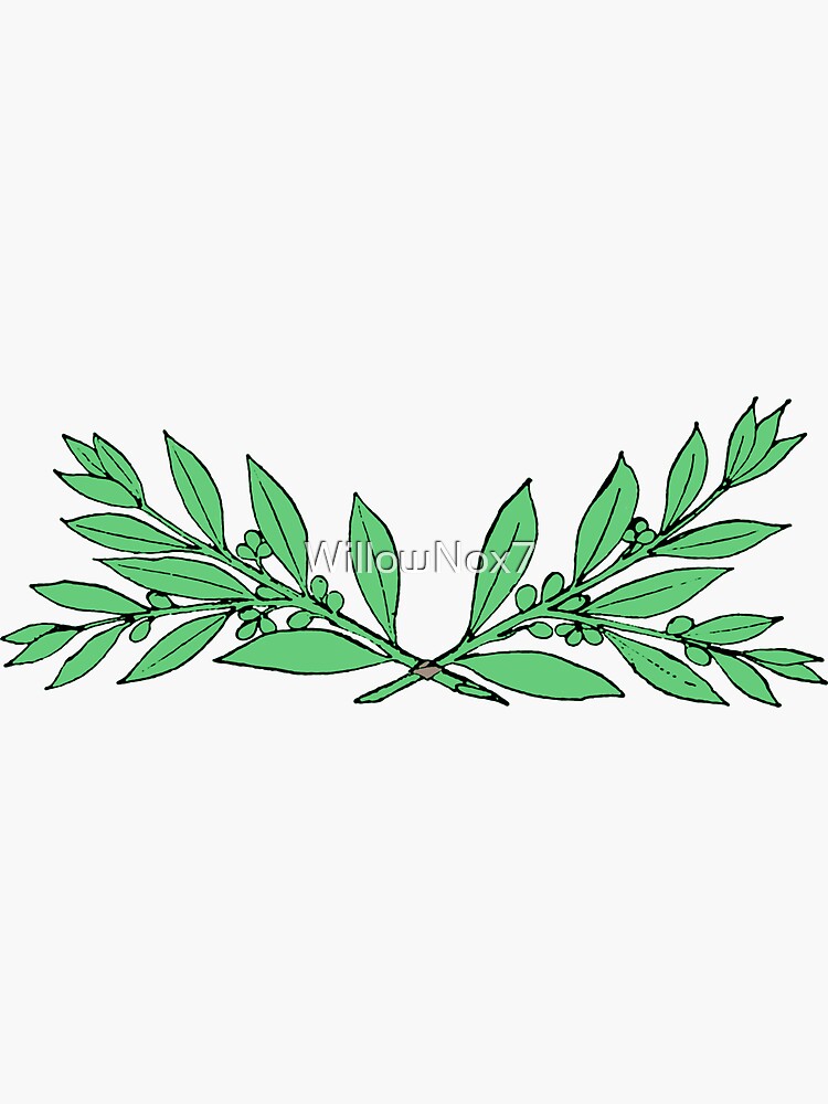 "Laurel branches " Sticker for Sale by WillowNox7 | Redbubble