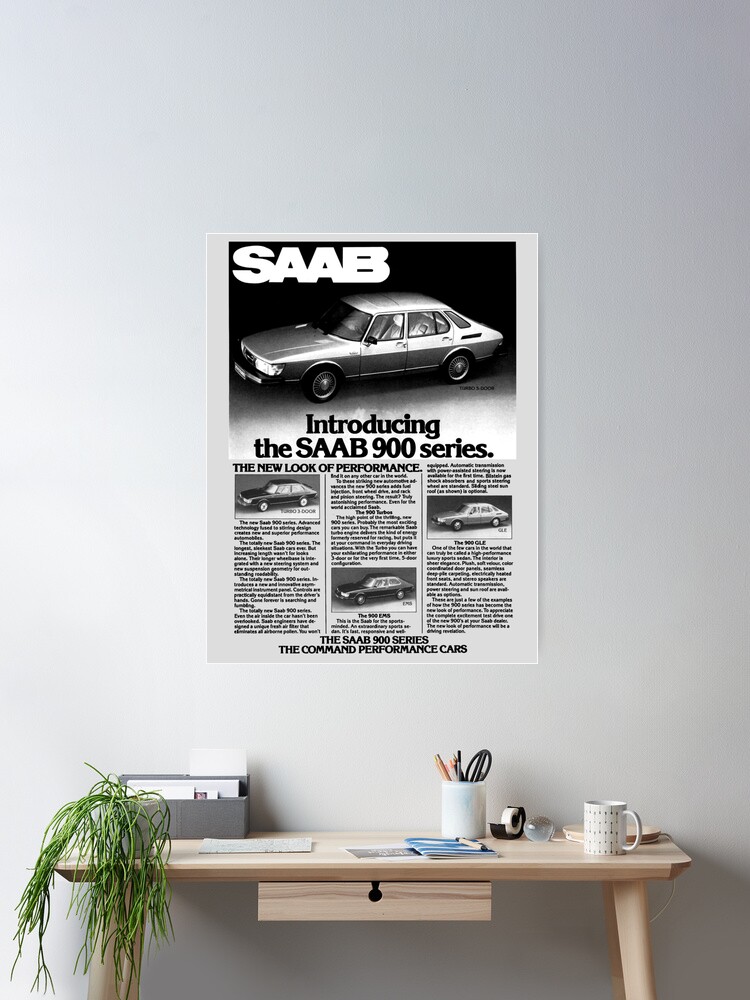"SAAB 900" Poster for Sale by ThrowbackM2 | Redbubble