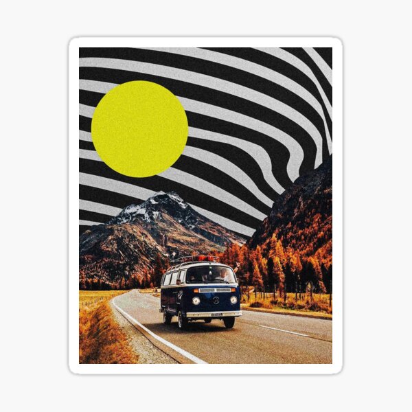 "Long way Digital collage" Sticker for Sale by diaztravis | Redbubble