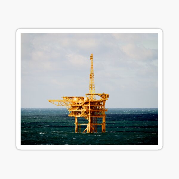 "Yellow Oil Rig" Sticker for Sale by StrangeReflect | Redbubble