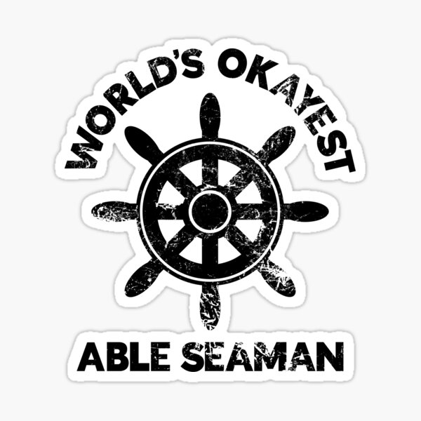 "Able Seaman Joke For Naval Navy Merchant Nautical" Sticker by juvajay ...