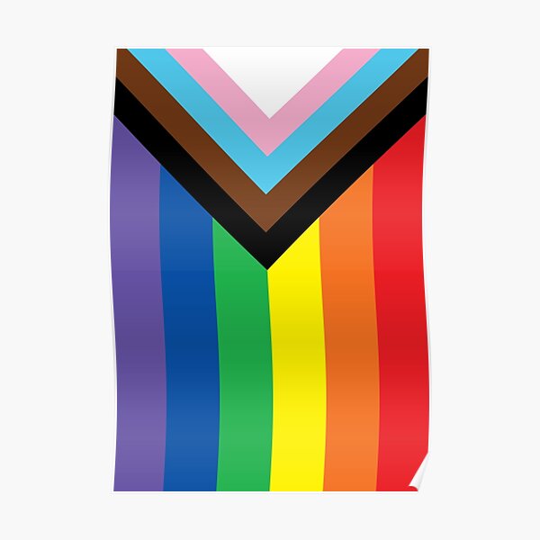"Progress Pride Flag" Poster for Sale by HumanNation | Redbubble