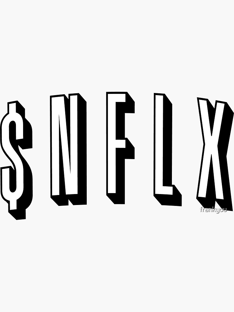 "Netflix Stock Ticker Old Logo" Sticker by frankyou | Redbubble
