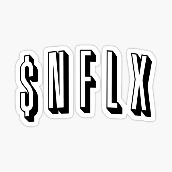"Netflix Stock Ticker Old Logo" Sticker by frankyou | Redbubble
