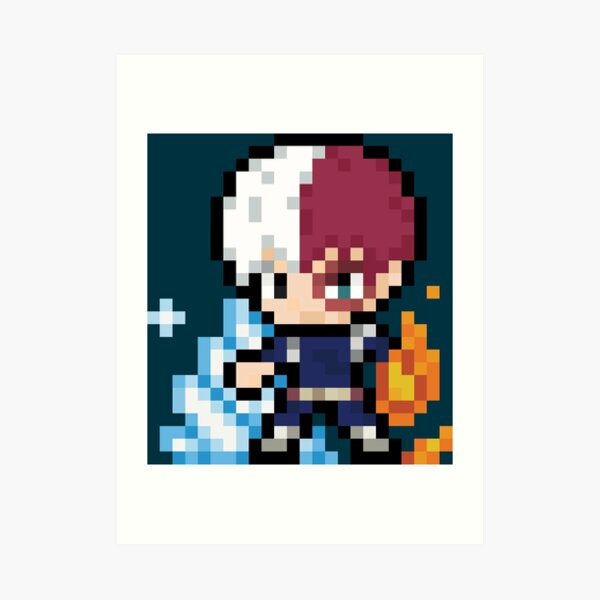 "8-Bit Todoroki Shoto" Art Print by Koi-Art | Redbubble
