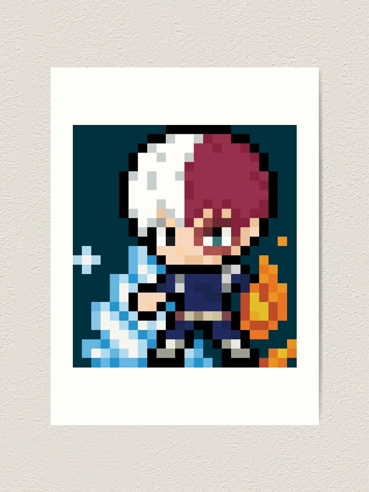 "8-Bit Todoroki Shoto" Art Print by Koi-Art | Redbubble