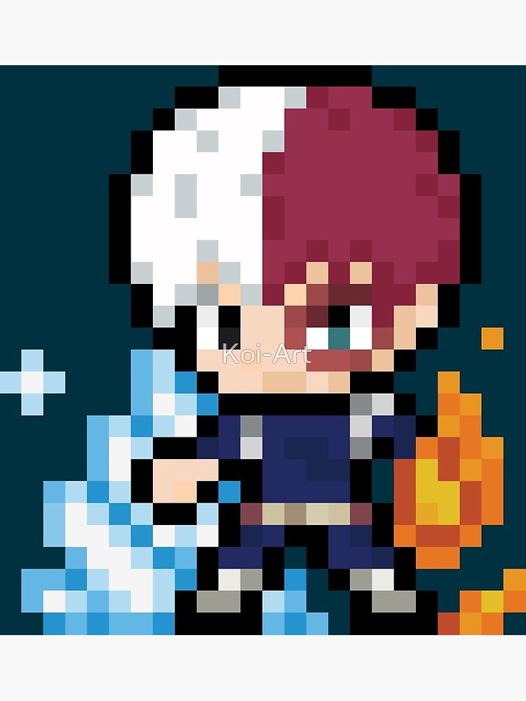 "8-Bit Todoroki Shoto" Art Print by Koi-Art | Redbubble