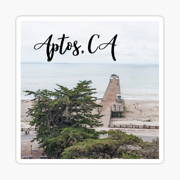"Aptos, CA" Sticker for Sale by Kroop | Redbubble