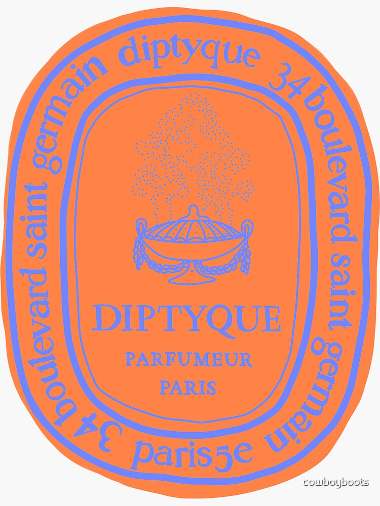 "Diptyque Logo Lover" Sticker by cowboyboots | Redbubble