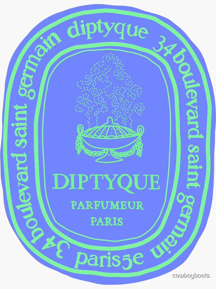 "Diptyque Logo Lover" Sticker for Sale by cowboyboots | Redbubble