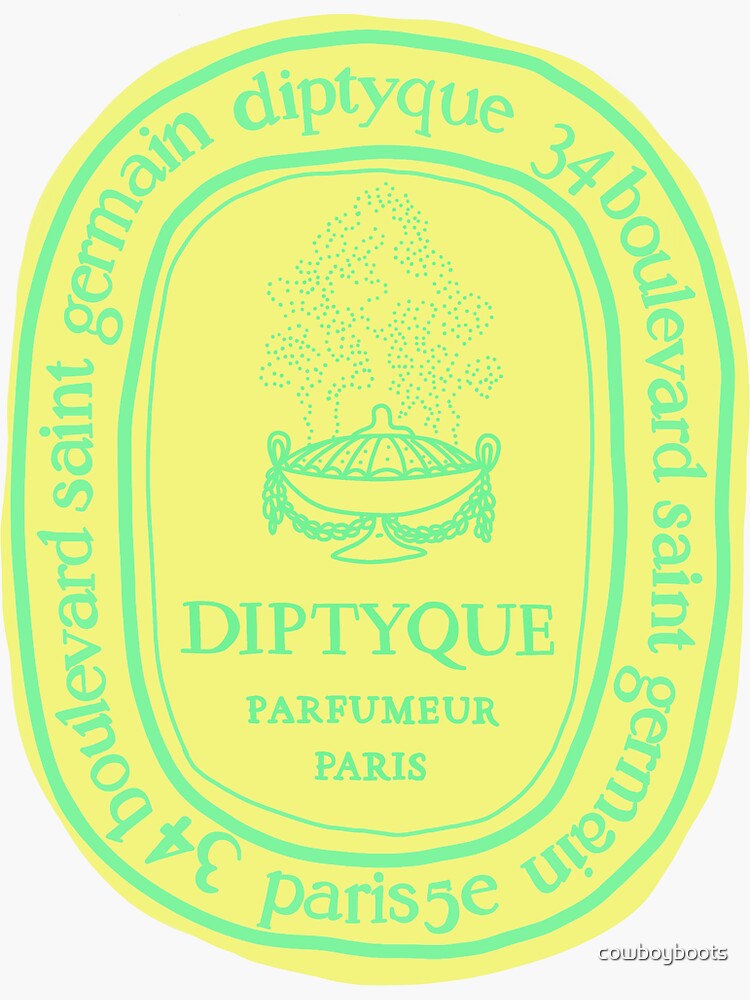 "Diptyque Logo Lover" Sticker for Sale by cowboyboots | Redbubble