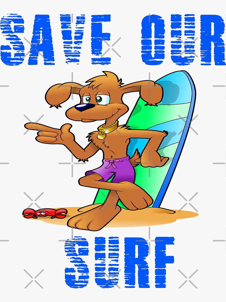 "Save Our Surf" Sticker for Sale by Uvogin2099 | Redbubble