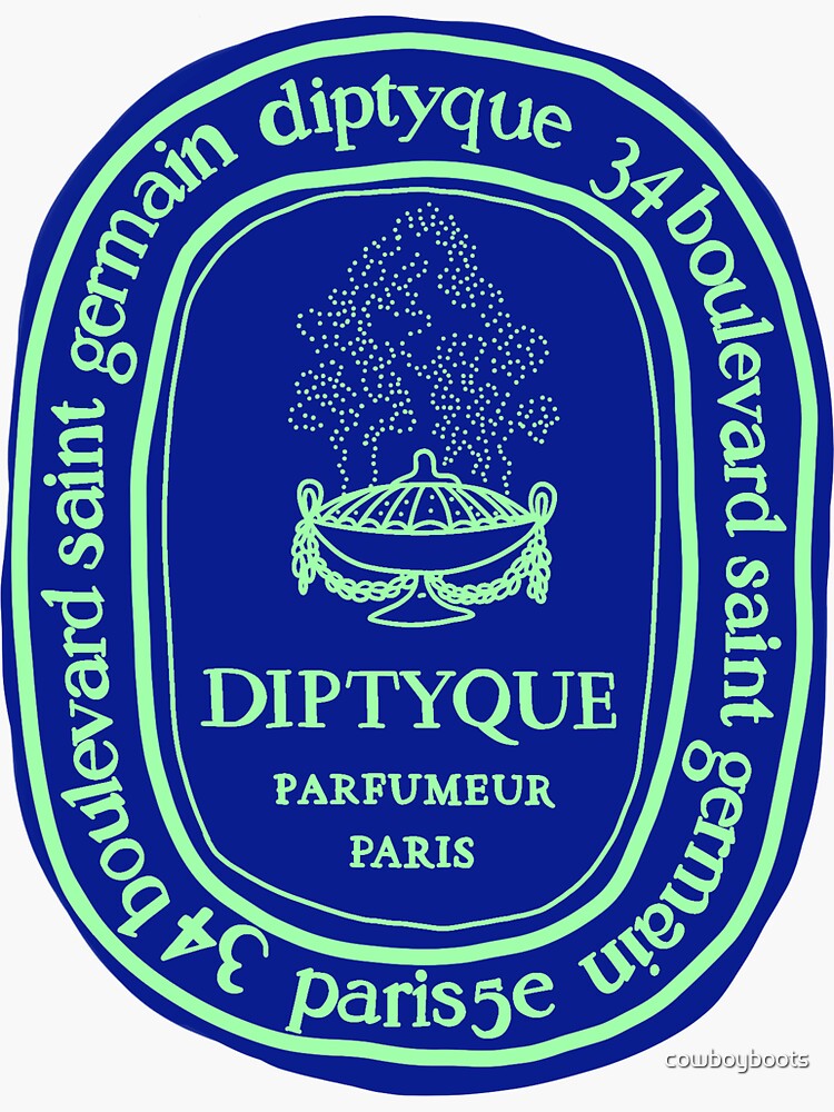 "Diptyque Logo Lover" Sticker for Sale by cowboyboots | Redbubble