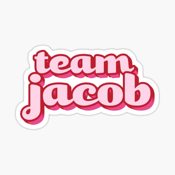 "Team Jacob" Sticker for Sale by spiderhan | Redbubble