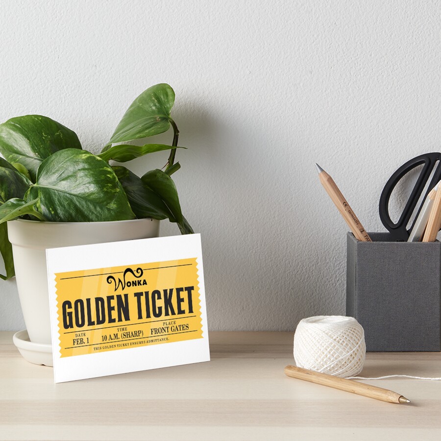 "Golden Ticket" Sticker by edisr00 | Redbubble