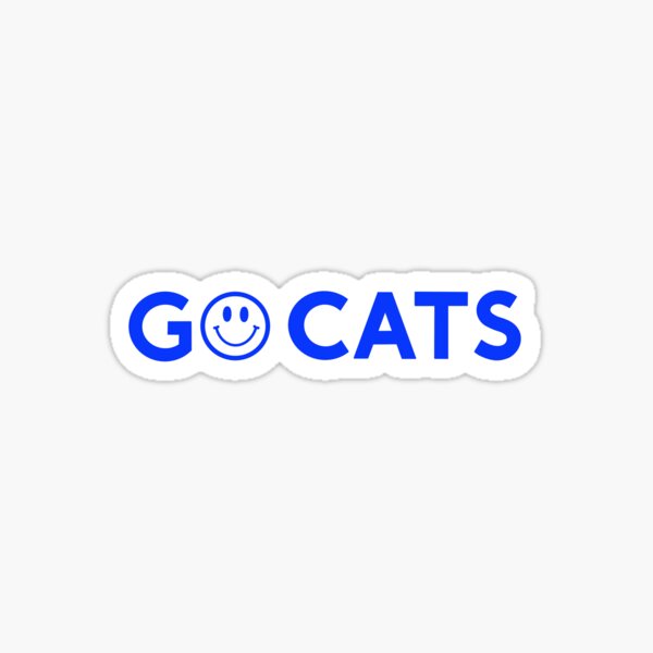 "Go Cats Smiley" Sticker for Sale by natalieeastes | Redbubble