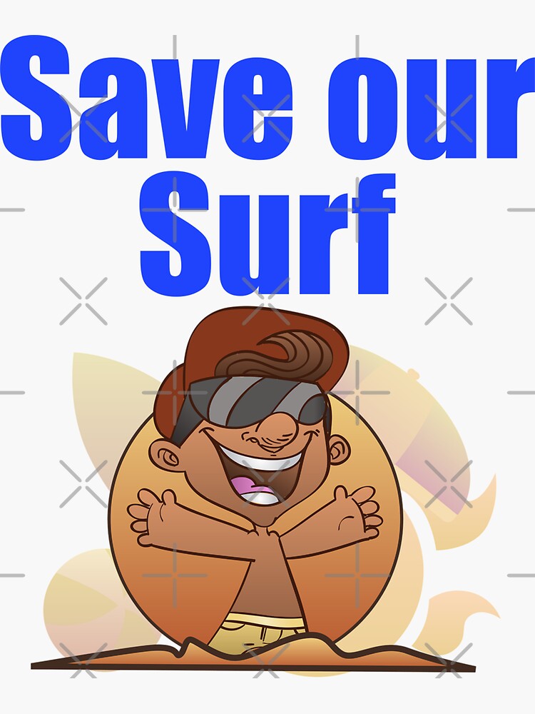 "Save Our Surf" Sticker for Sale by Uvogin2099 | Redbubble