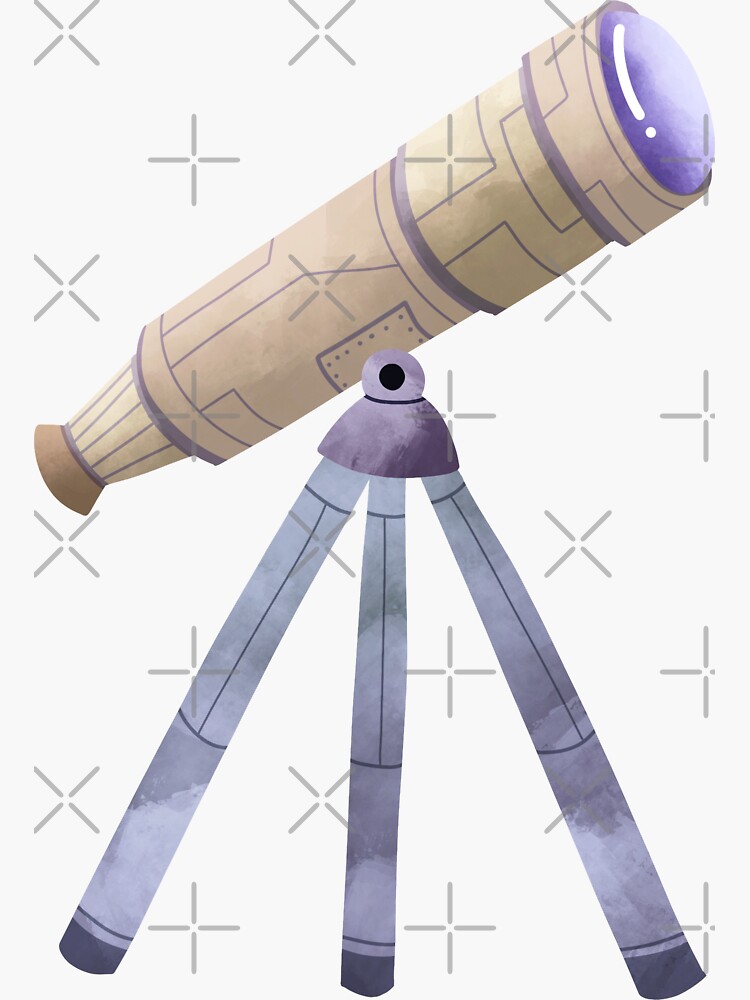 "Pink Cute Telescope for Stargazing Astronomy Enthusiast" Sticker by ...