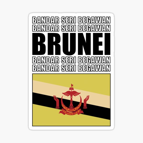 "Flag of Brunei" Sticker for Sale by KewaleeTee | Redbubble