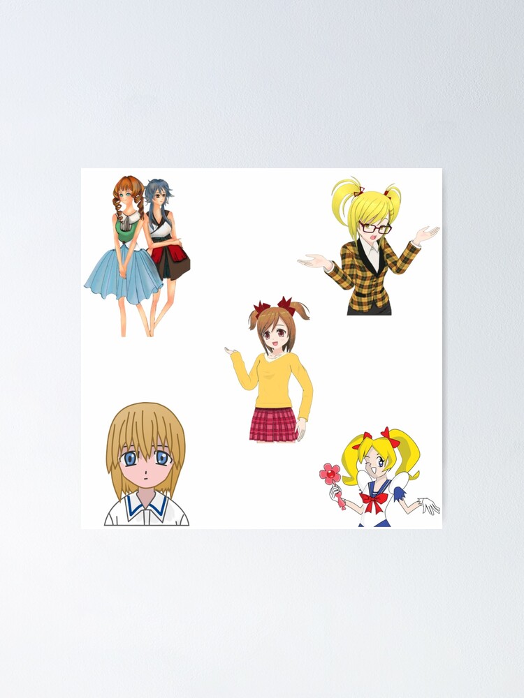 "Generic Anime Girls, Japanese Manga Multipack" Poster for Sale by ...
