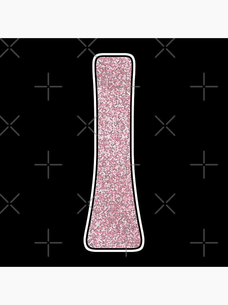 Póster «Letra rosa I del alfabeto del estilo del brillo inicial» de ...