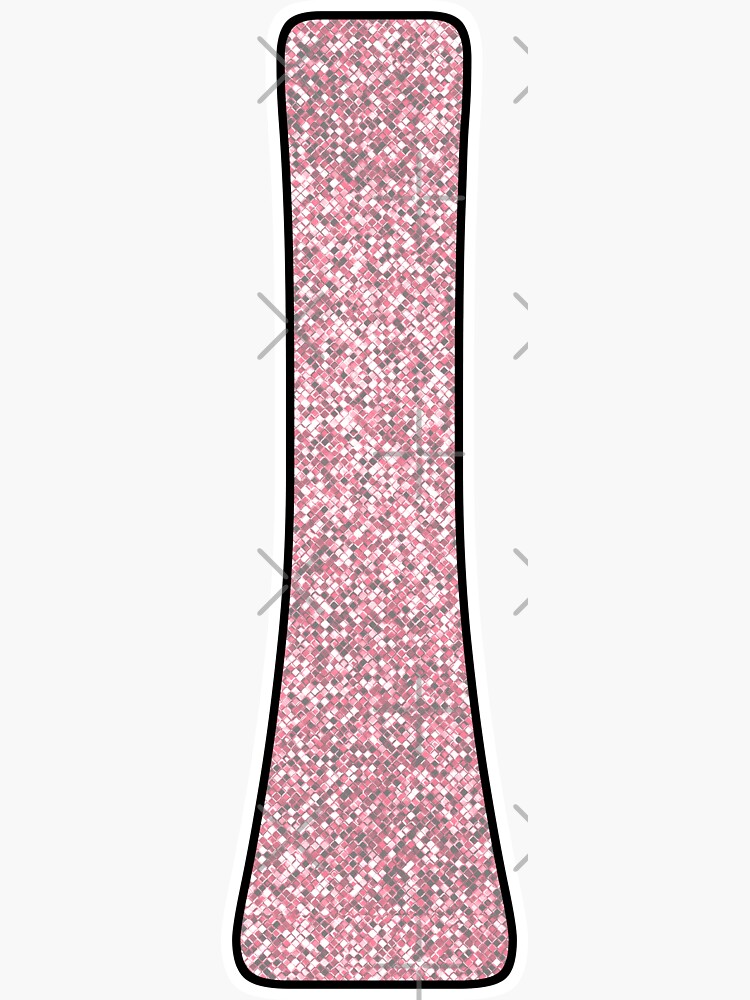 Pegatina «Letra rosa I del alfabeto del estilo del brillo inicial» de ...