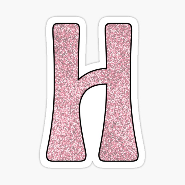 "Pink Letter H Glitter Style Alphabet Initial " Sticker by witchnitch ...
