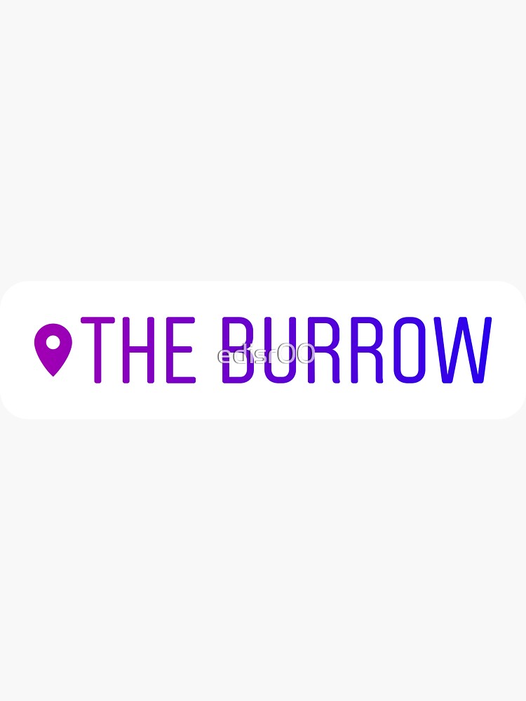 "The Burrow" Sticker for Sale by edisr00 | Redbubble