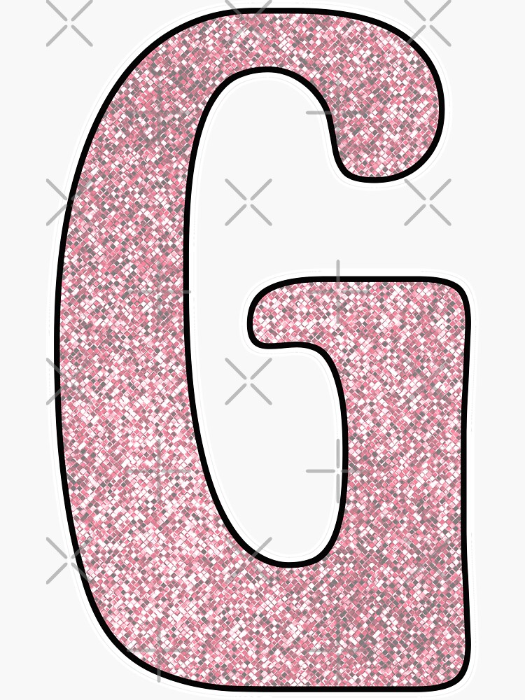"Pink Letter G Glitter Style Alphabet Initial " Sticker for Sale by ...