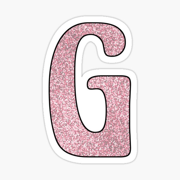 "Pink Letter G Glitter Style Alphabet Initial " Sticker for Sale by ...